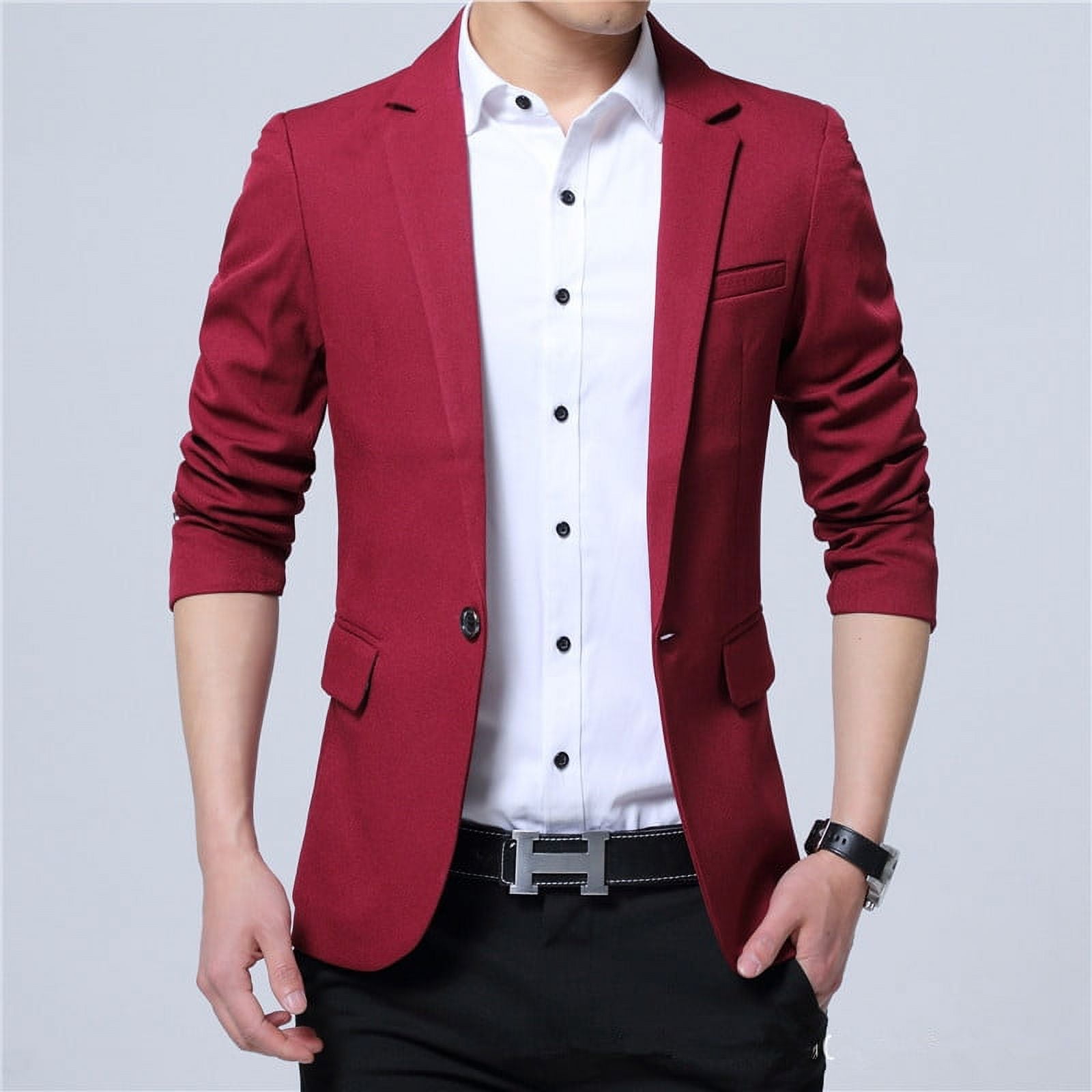 2024 New Spring and Autumn thin Casual Men Blazer Cotton Slim England Suit Blaser Masculino Male ...