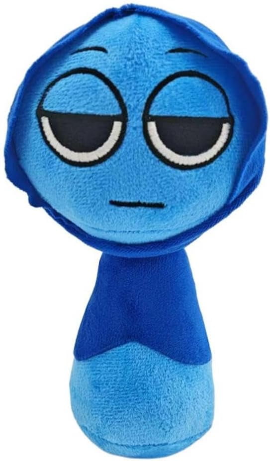 2024 New Sprunki Plush, 10" Cute Blue Jevin Plushies Toy for Fans Gift ...