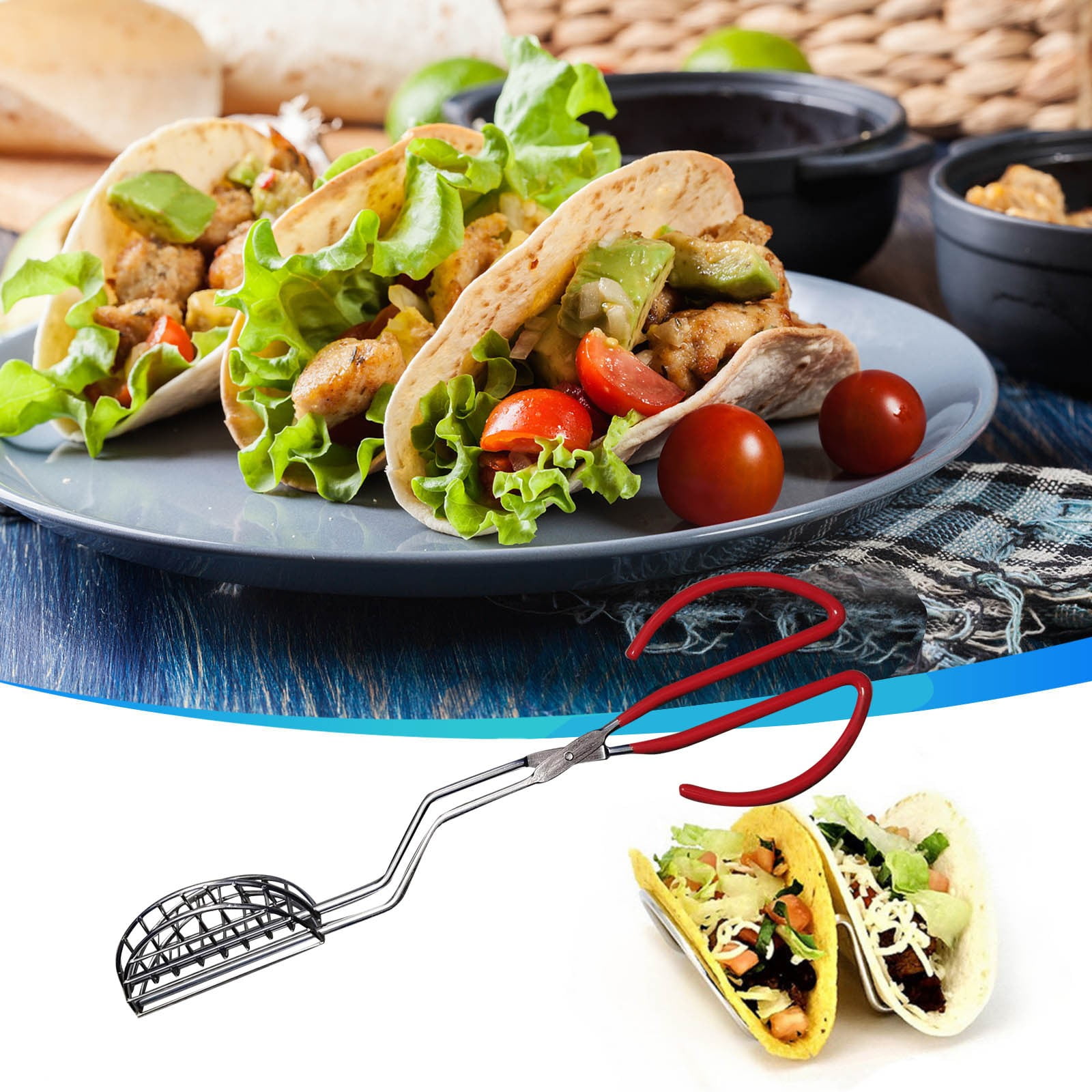 2024 New - Taco Shell-Maker Press,Tortilla Fryer Tongs Taco Holders ...