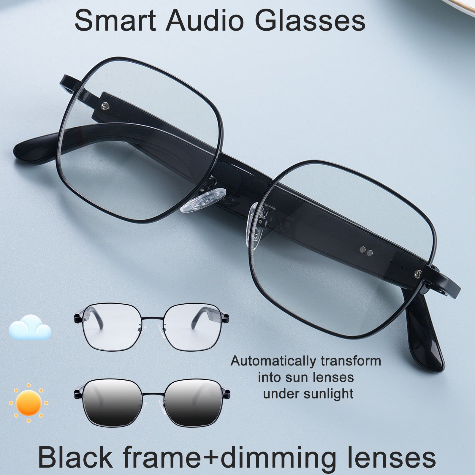 2024 New Unisex Smart Glasses - Auto-Dimming/Anti-Blue/Antifog Lens ...