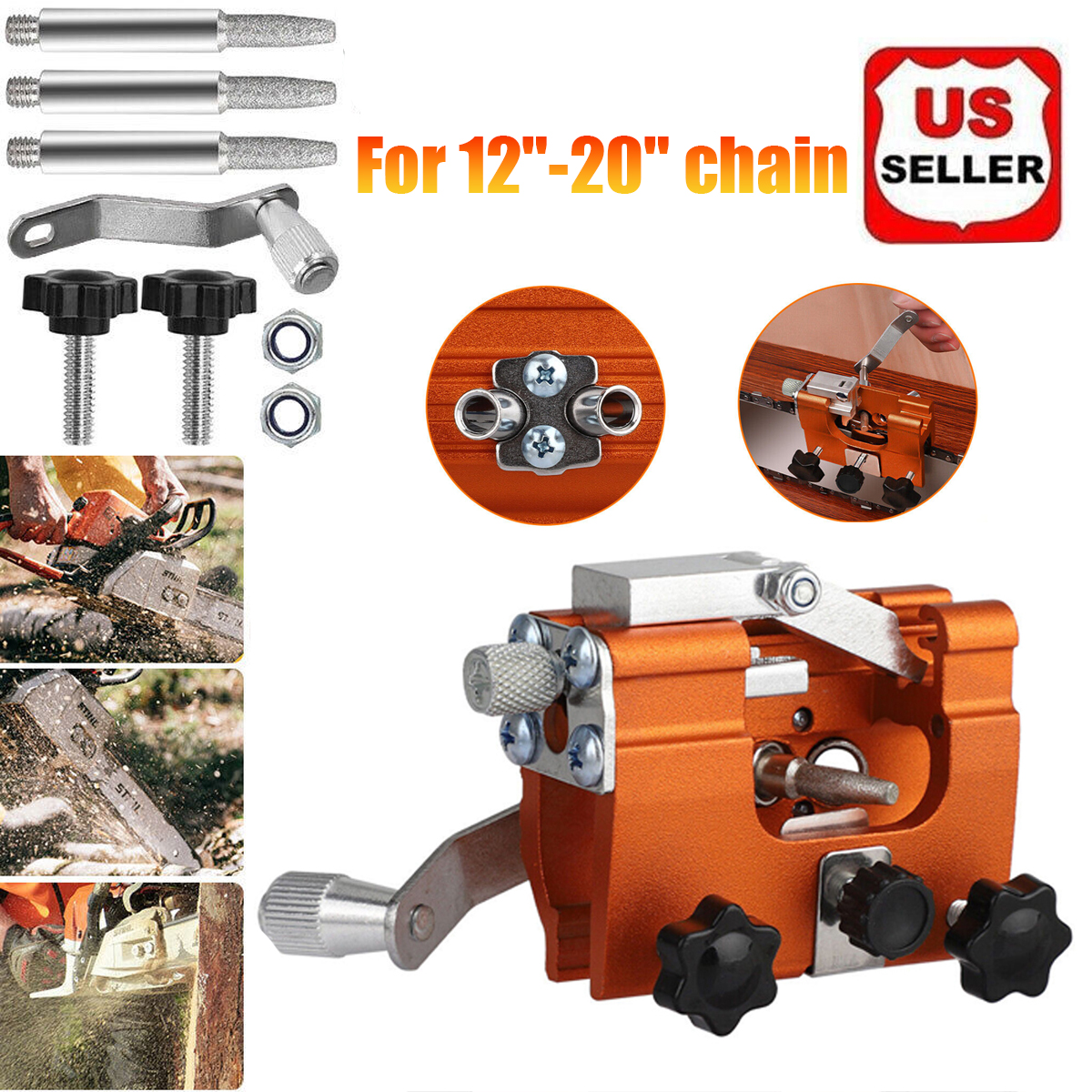 Portable Lumberjack Hand Chainsaw Sharpener Works with Most Chainsaw ...