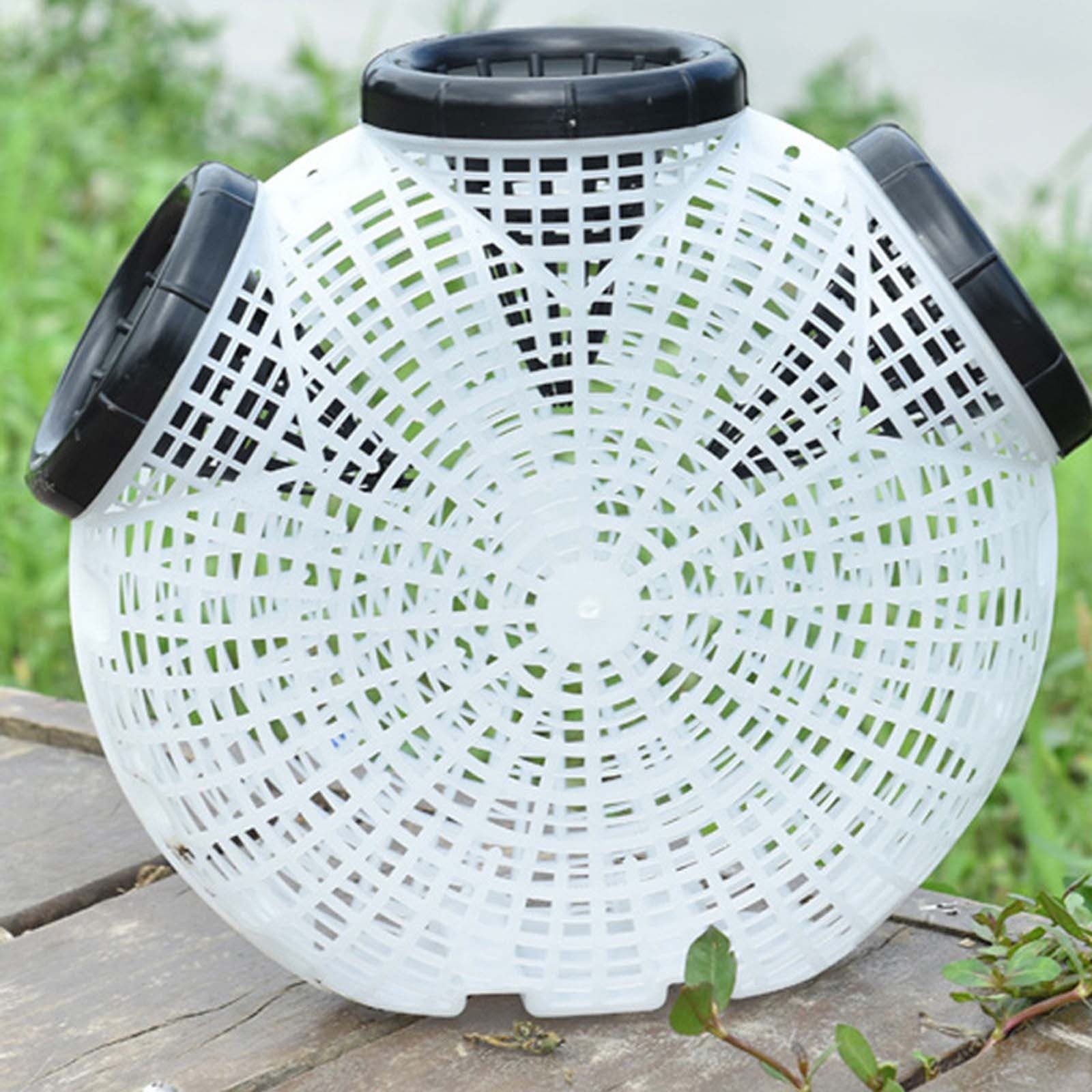 2024 New Upgrade Fish Trap, Circular Plastic Fish Cage with Three ...