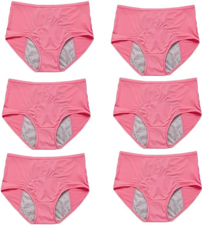 2024 New Upgrade High Waist Panties 6 Pcs Plus Size Panties Soft Cotton ...