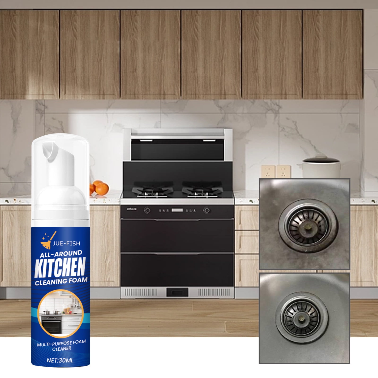 2024 New Upgraded Reduced Kitchen Foam Cleaner Range Hood Oil Stain Net ...