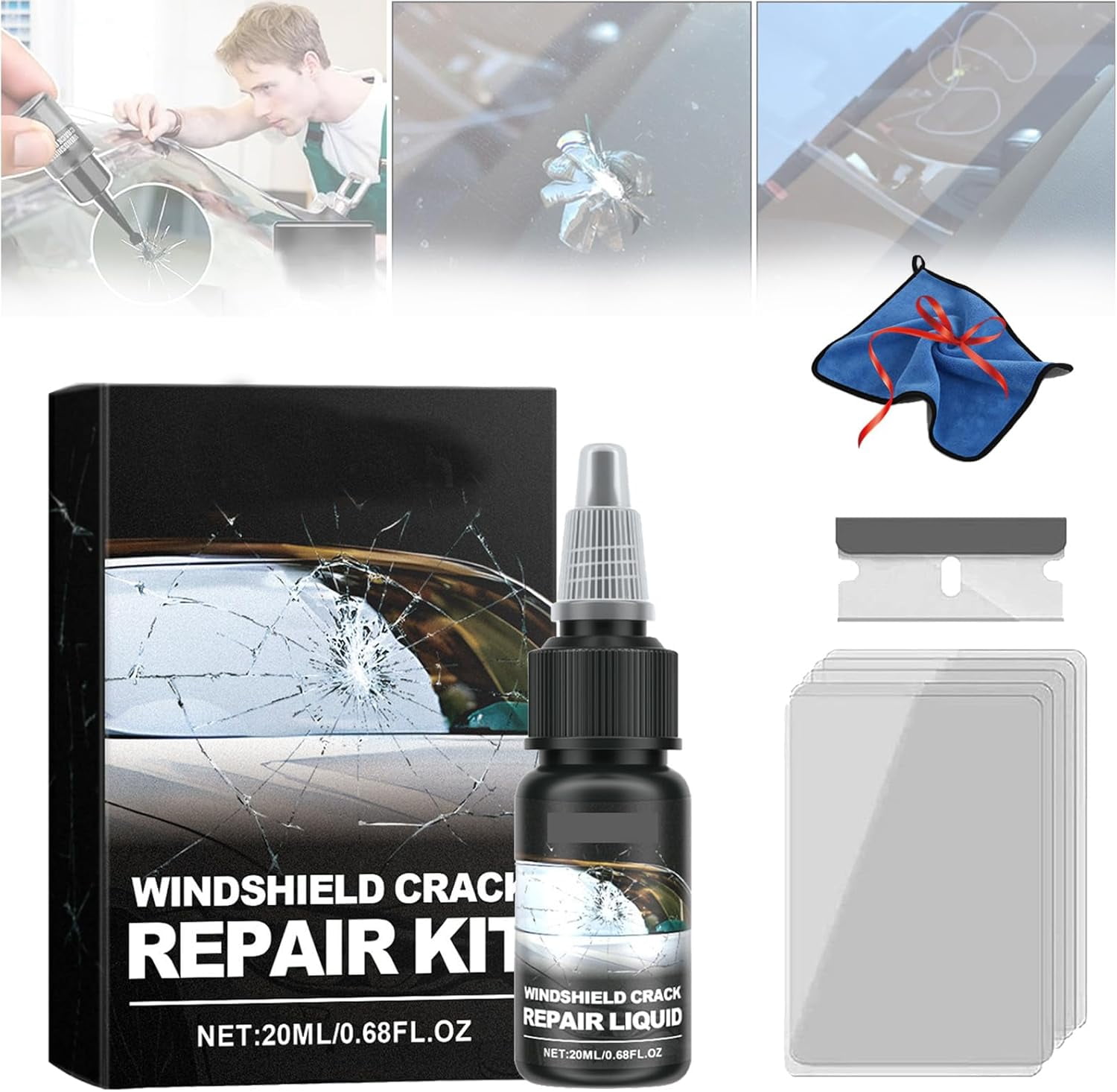 2024 New Windshield Crack Repair Kit, Cracks Gone Glass Repair Kit ...