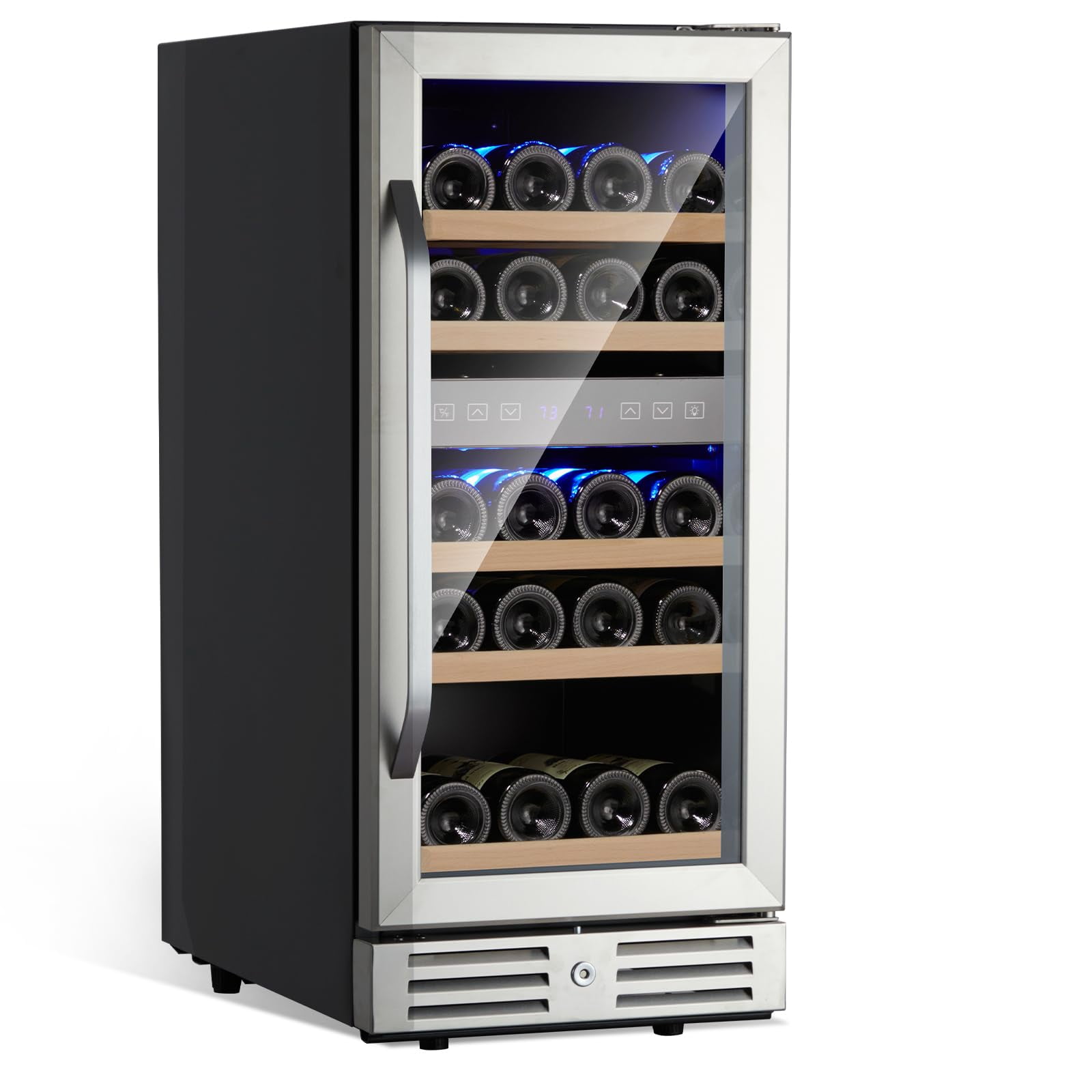 2024 New Wine Cooler Refrigerator, Dual Zone Seamless Stainless Steel ...