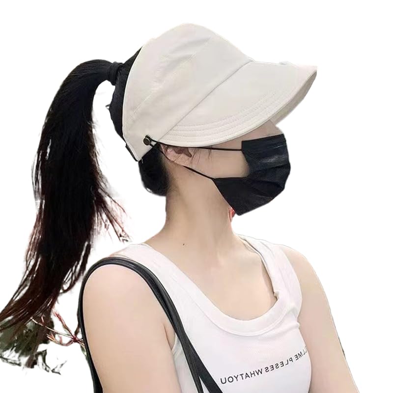 2024 New Women's Outdoor UV Protection Hollow Top Wide Brimmed Sun Hat ...