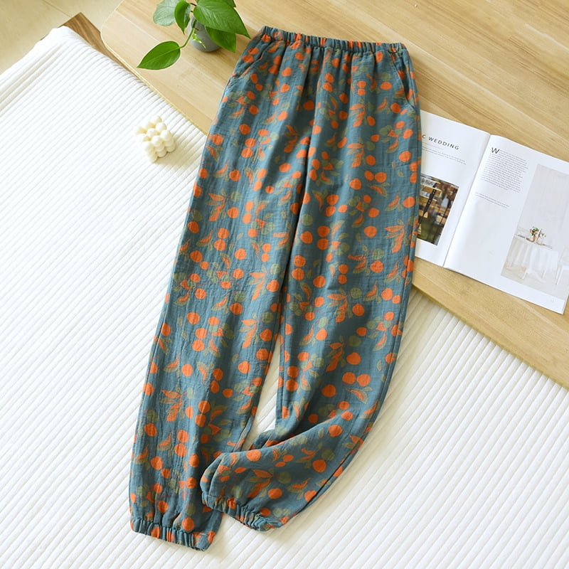 2024 New Women's Spring and Autumn Pants Cotton Sleeping Pants Ladies ...