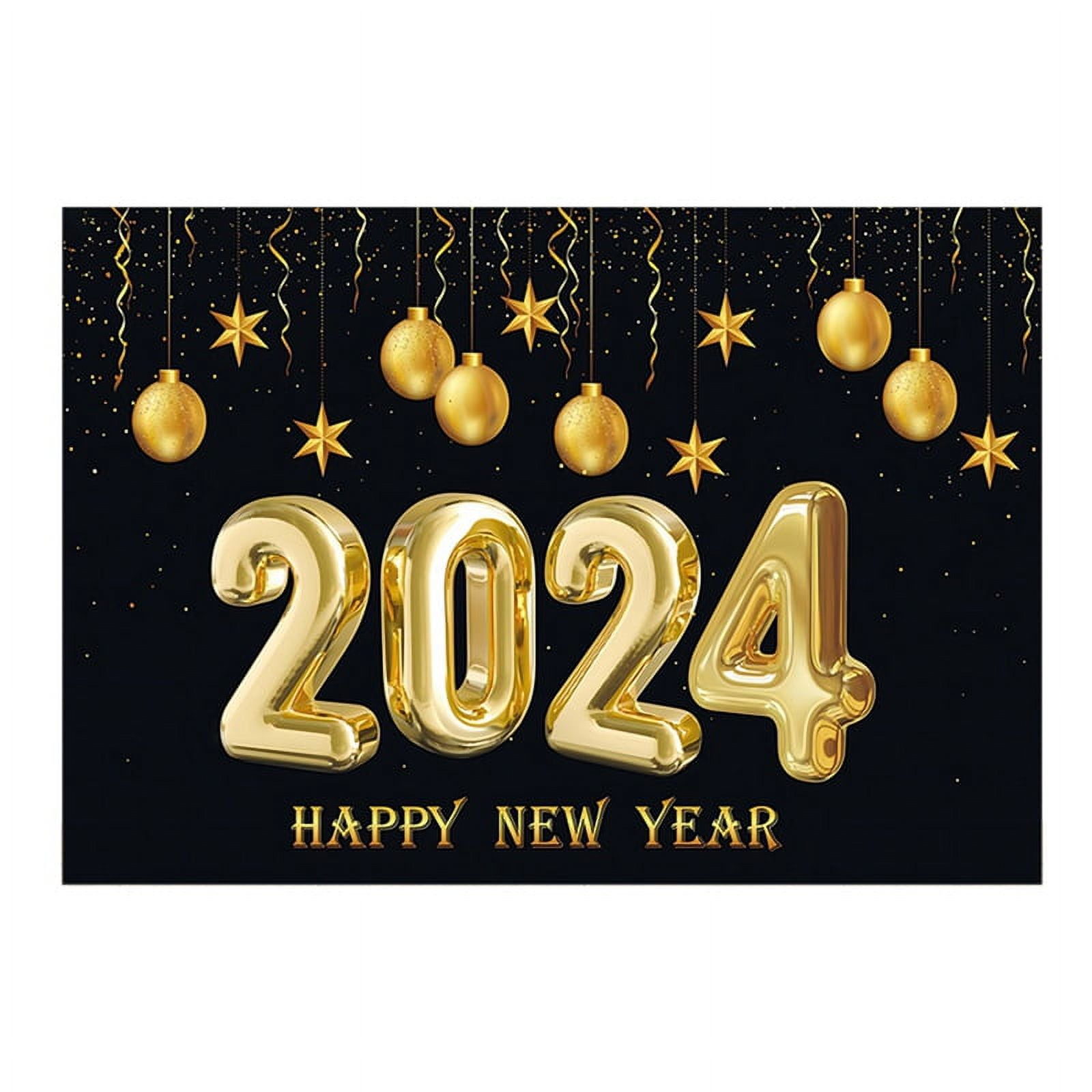 2024 New Year 210X150cm Photography Backdrops Champagne Gold Glitter ...