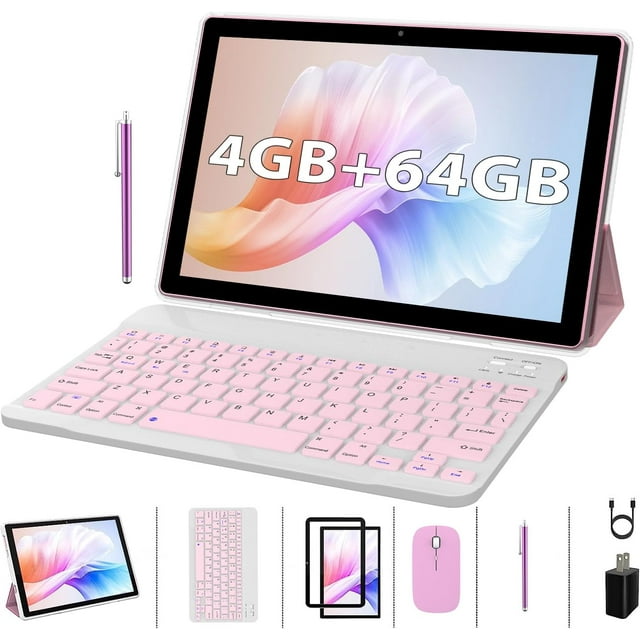 2024 Newest 2 in 1 Tablet, 10 inch Android 11 Tablets with Keyboard ...