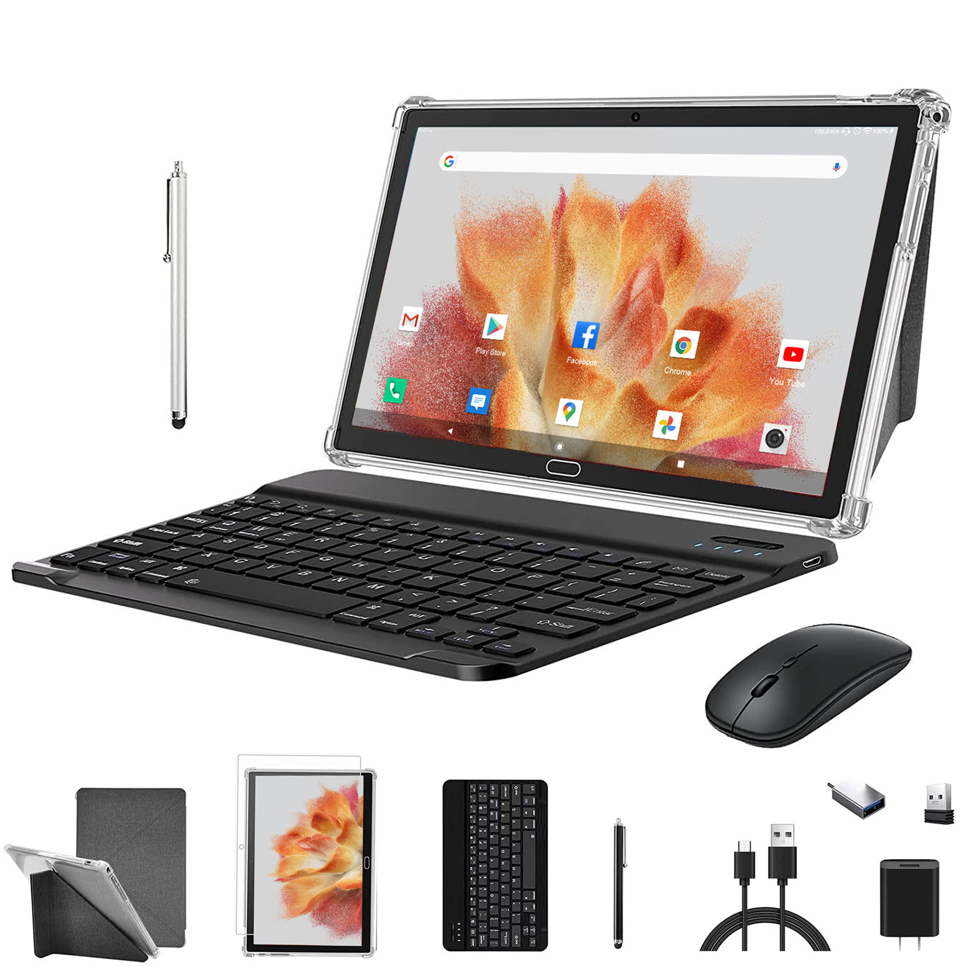 RCA Pro II 10.1" Tablet 16GB Quad Core Keyboard Case - Walmart.com