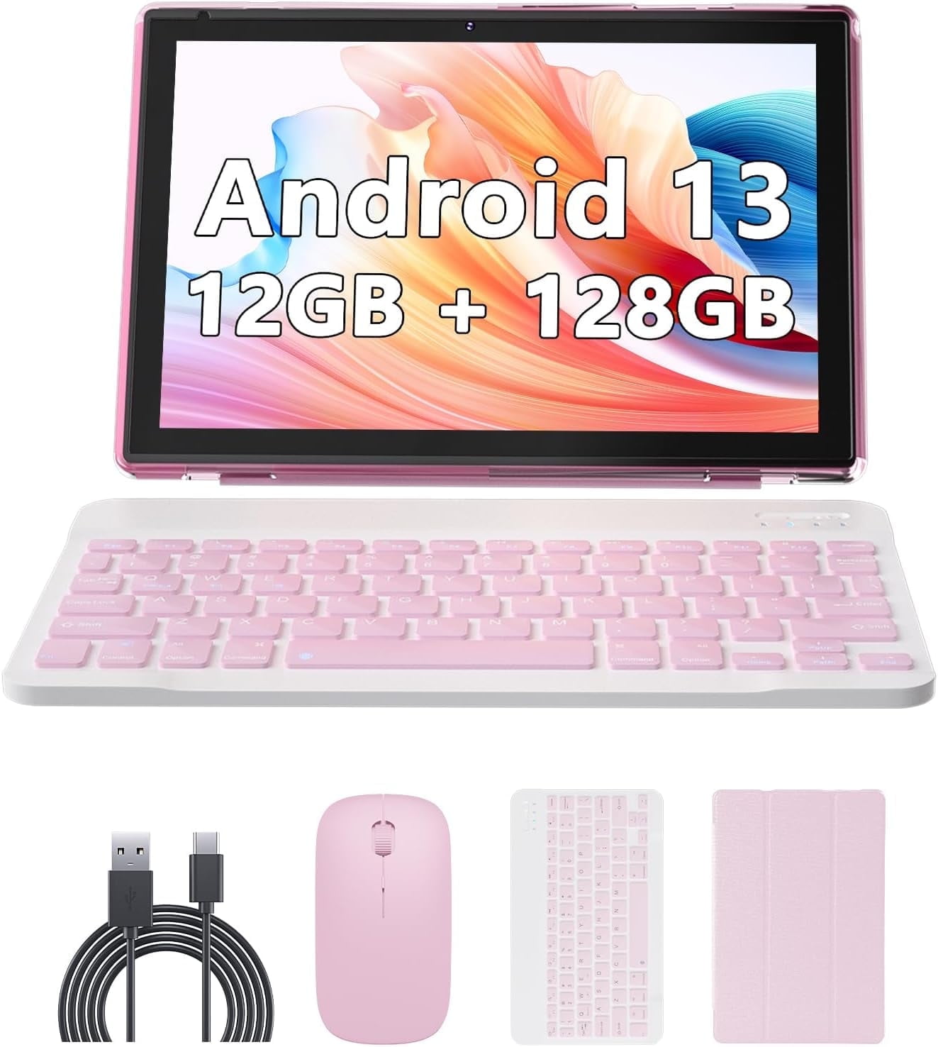 2025 Newest Android 13 Tablet with Keyboard 10 Inch 2 in 1 Tablets ...