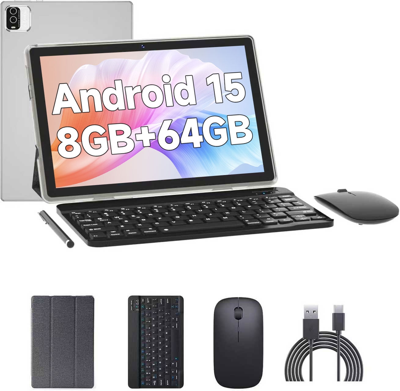 2025 Newest Android 15 Tablet, 10 inch 8GB RAM+64GB ROM/ 1TB Expandable ...