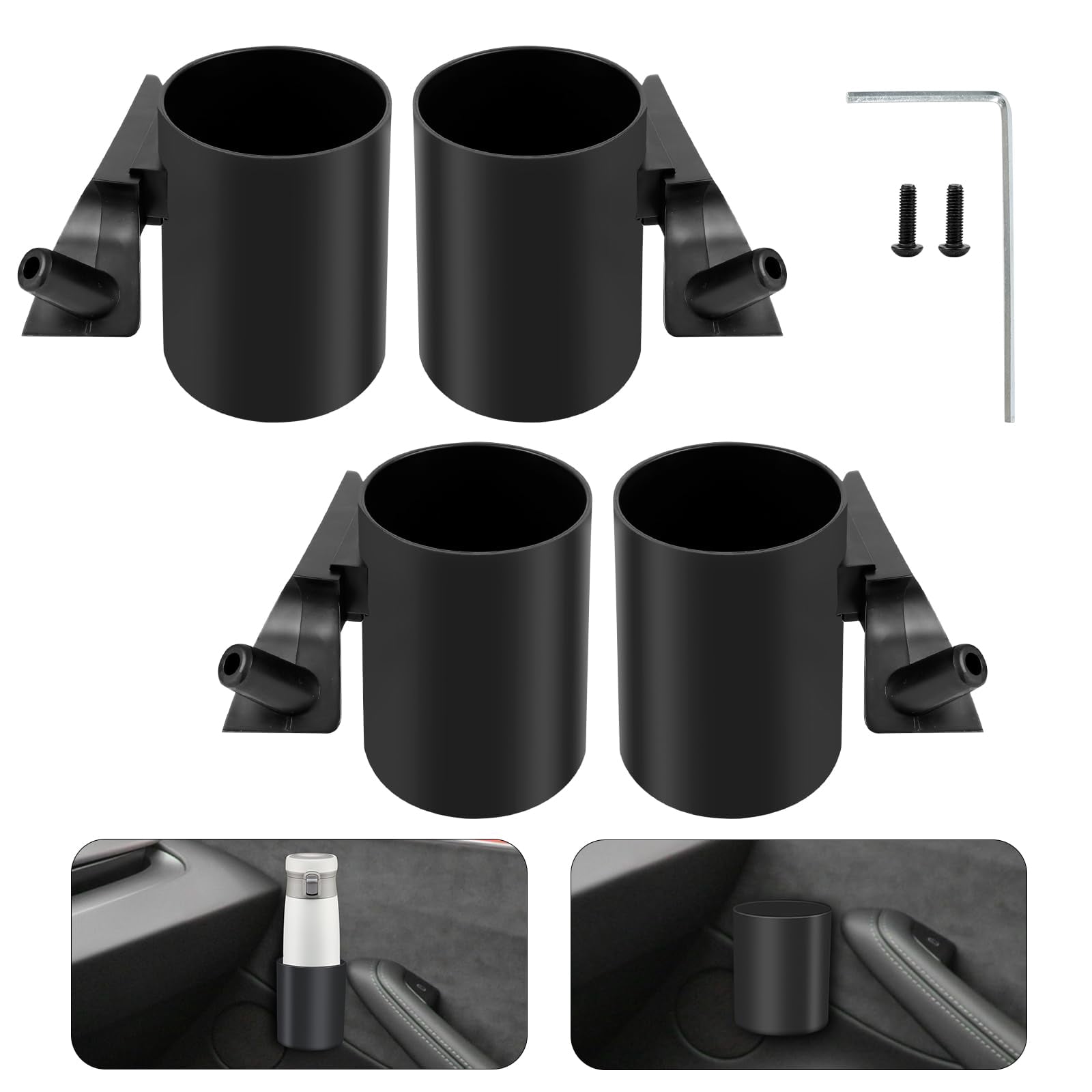 2024 Newest Model 3 Cup Holder for Doors, Front and Rear Doors Cup ...