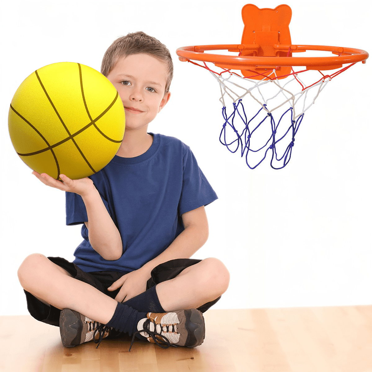 2024 Newest Silent Basketball Dribbling Indoor with Basketball Hoop ...