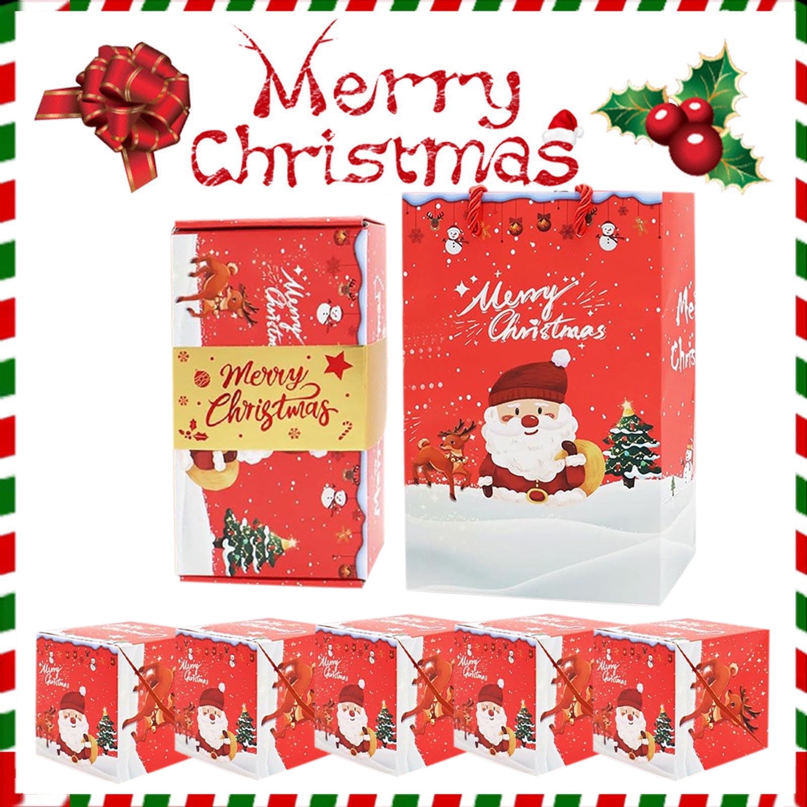 2024 Newly Christmas Surprise Gift Box Explosion for Money,6Pcs Red ...