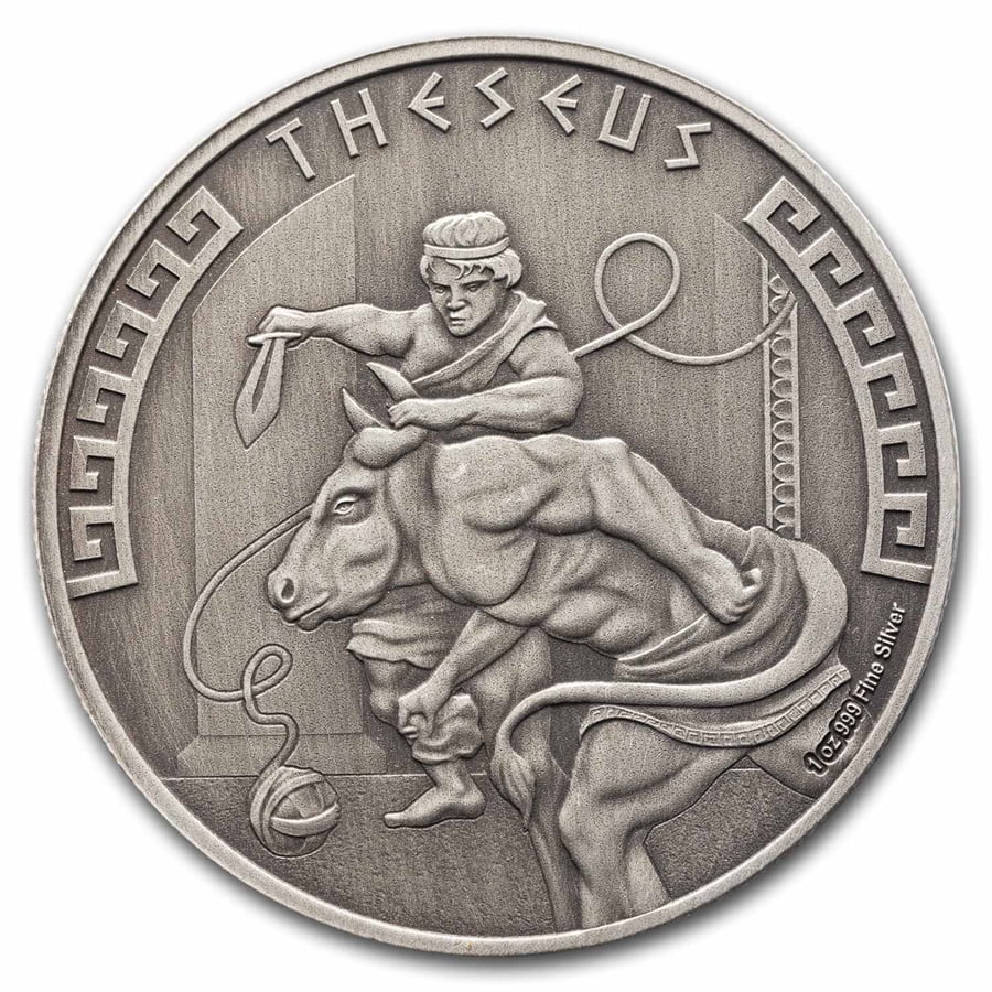 2024 Niue 1 oz Silver Antique Greek Mythology: Theseus (COA #4 ...