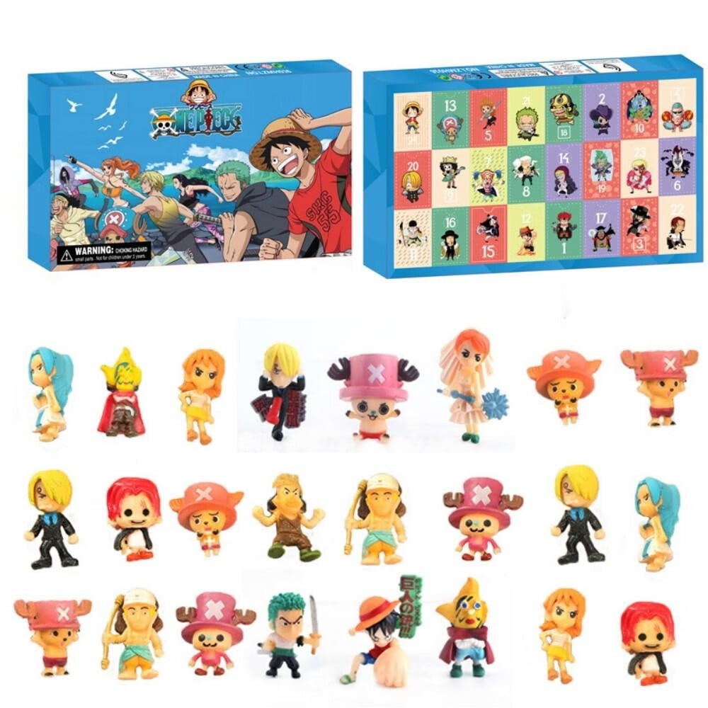 2024 One Piece Theme Surprise Box Advent Calendar with 24 Pcs One Piece ...