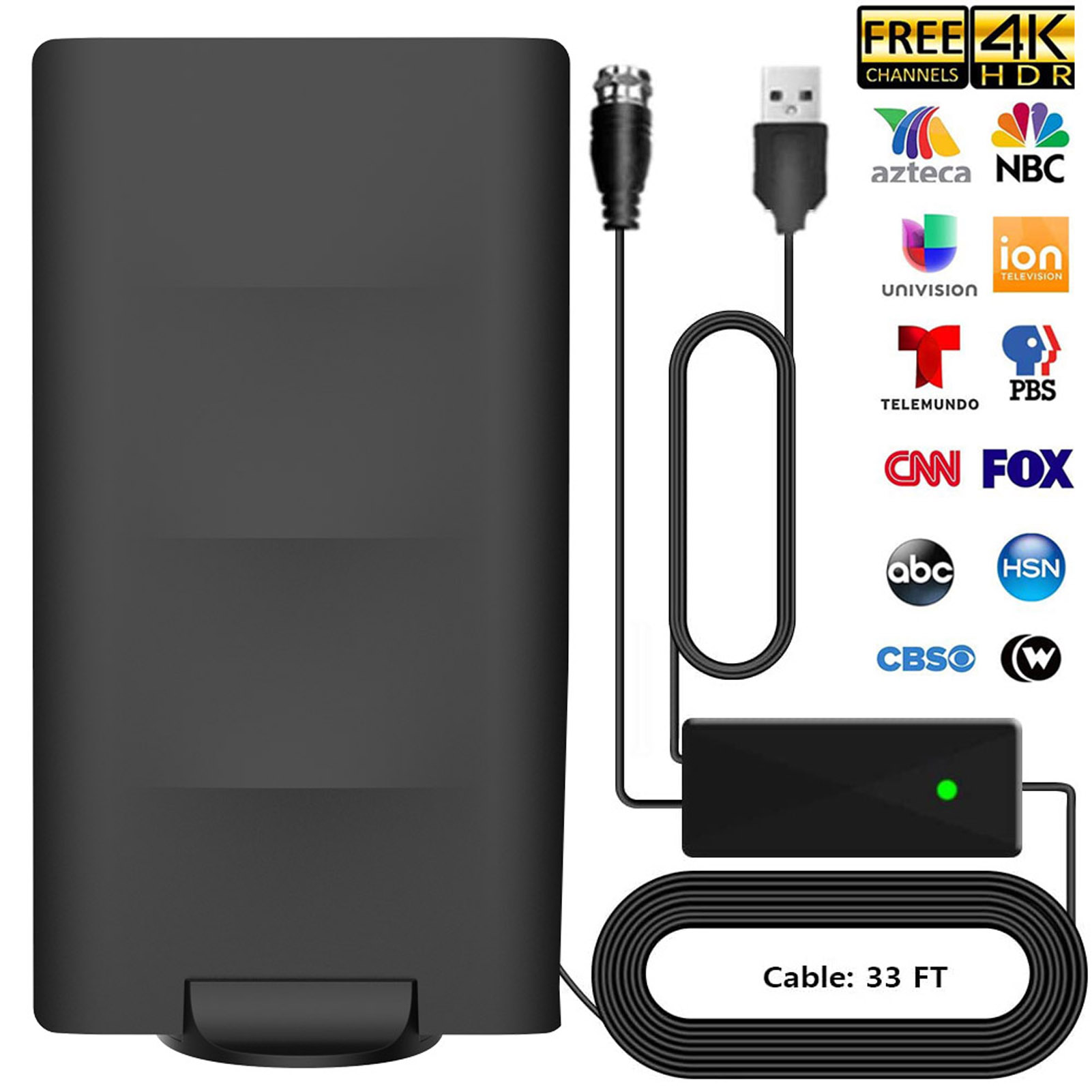 ONN. Outdoor TV Antenna Amplifier, Black - Walmart.com