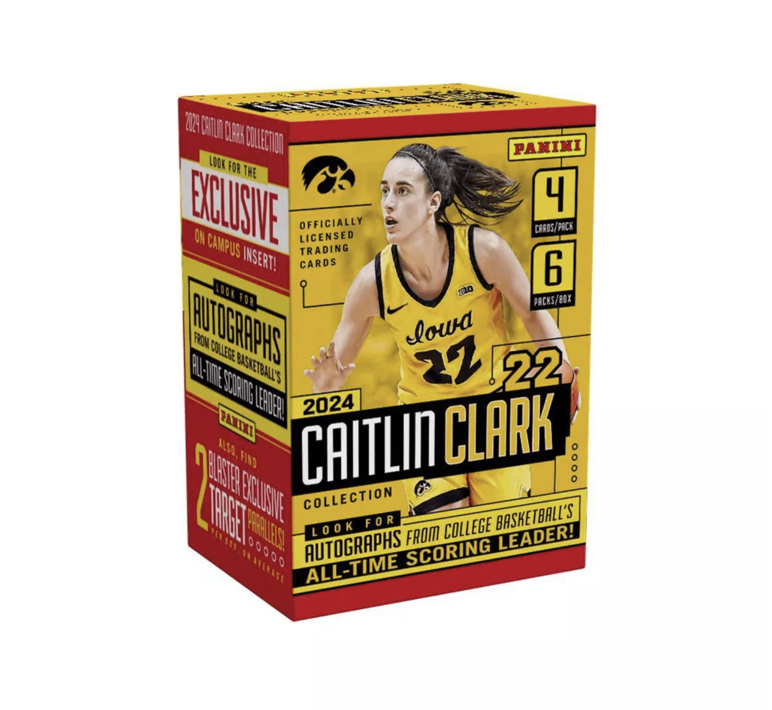 Panini 2024 Caitlin Clark Basketball Cards, 6 Packs, 2 Parallels ...