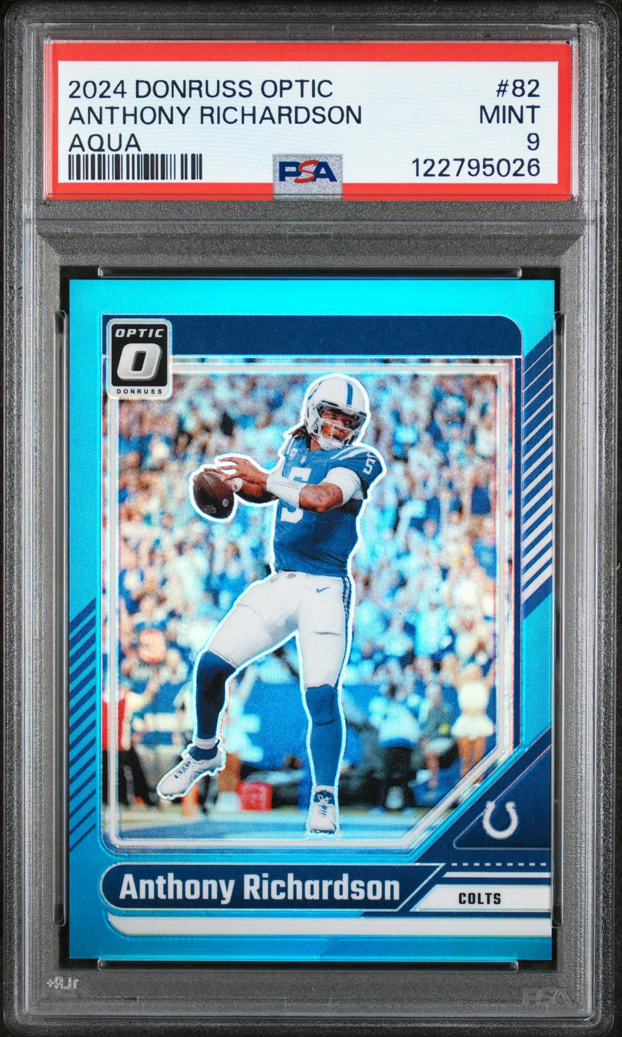 2024 Panini Donruss Optic Aqua Anthony Richardson #82 /299 PSA 9 ...
