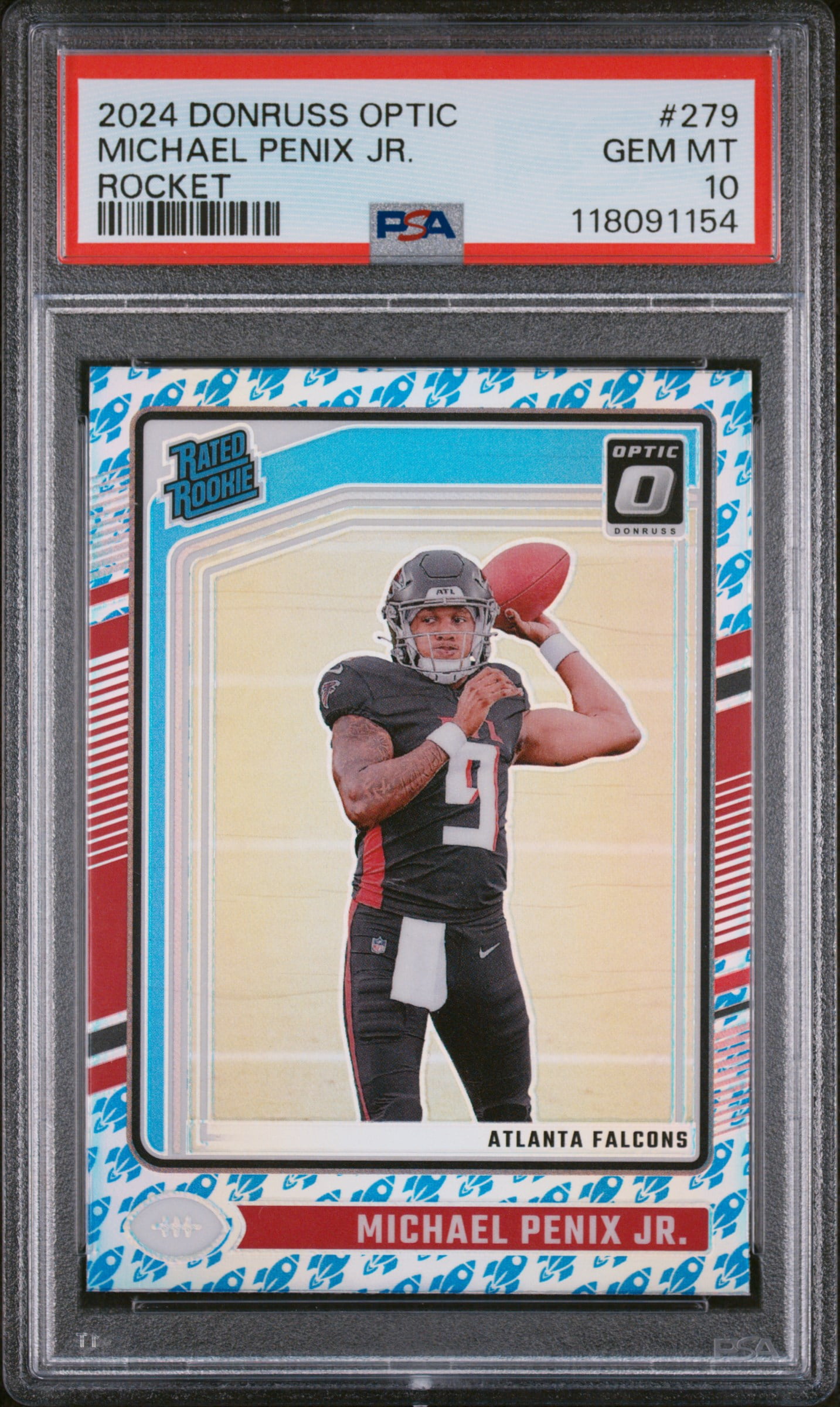 2024 Panini Donruss Optic Rocket Michael Penix Jr. #279 PSA 10 ...
