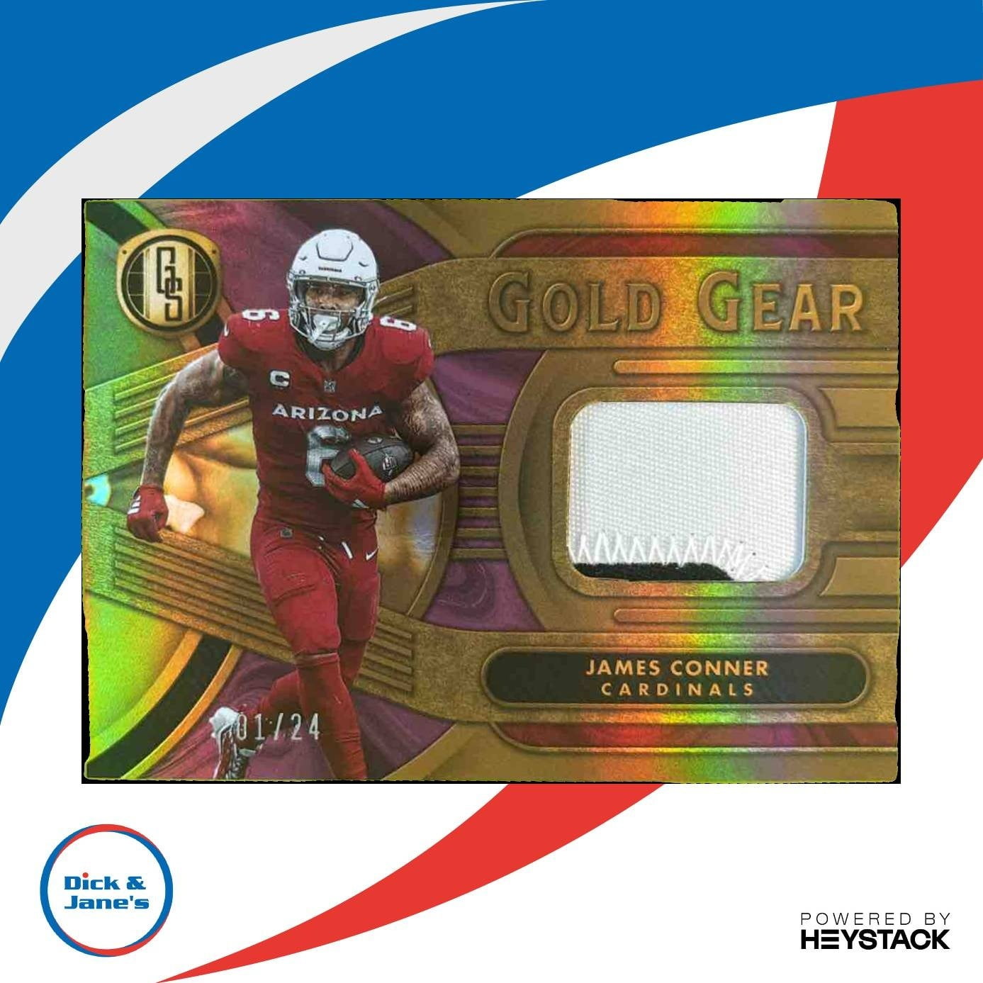 2024 Panini Gold Standard James Conner Gear Rose 1/24 MEM Arizona ...