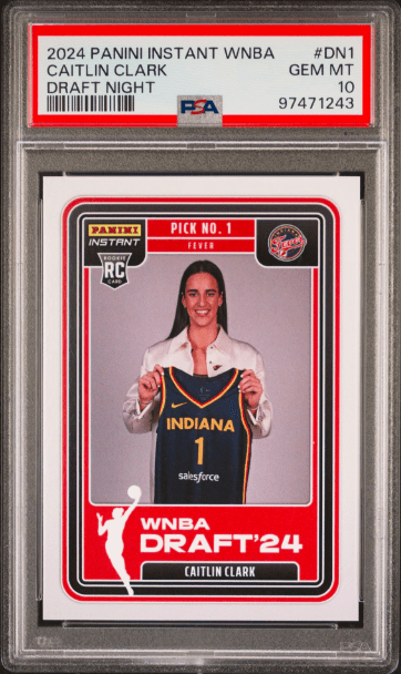 2024 Panini Instant WNBA #DN-1 Caitlin Clark Draft Night PSA Gem Mint ...