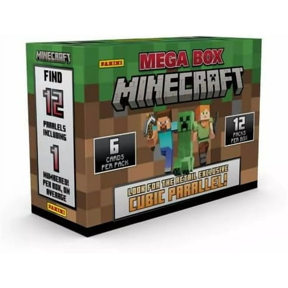 Panini 2024 Minecraft Trading Card Mega Box, 12 Packs, Retail Exclusive ...