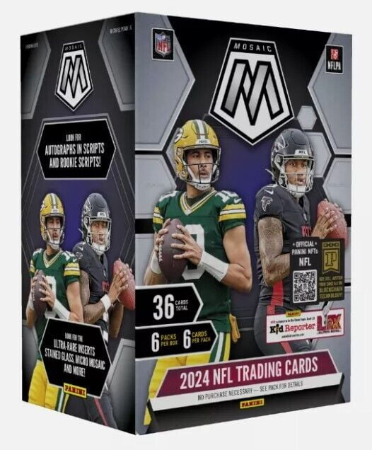 Panini 2024 NFL Mosaic Football Blaster Box, 6 Packs, Orange ...