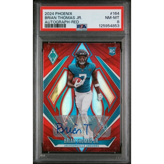 2024 Panini Phoenix Autograph-Red Brian Thomas Jr. #164 /99 PSA 8 ...
