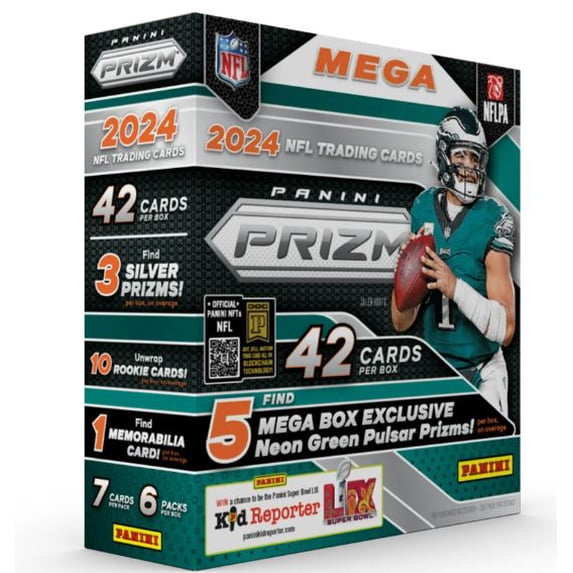 2024 Panini Prizm Football Trading Card Factory Sealed Mega Box ...