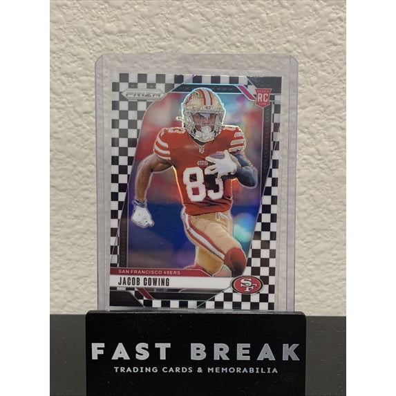 2024 Panini Prizm Jacob Cowing #335 Checkerboard Parallel/Variety Short ...