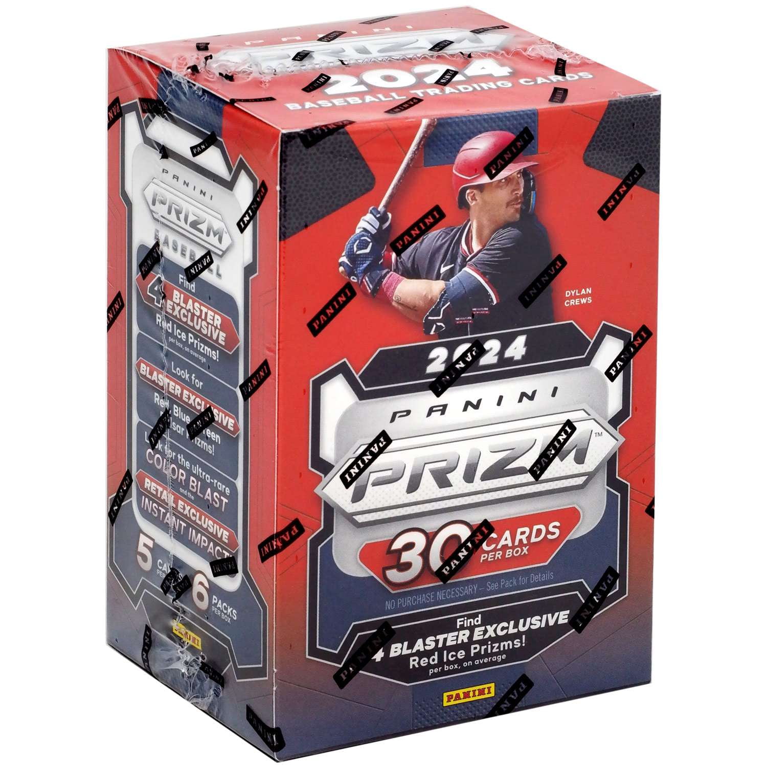 Panini 2024 Prizm Baseball Blaster Box, 4 Red Ice Prizms, 30 Cards ...