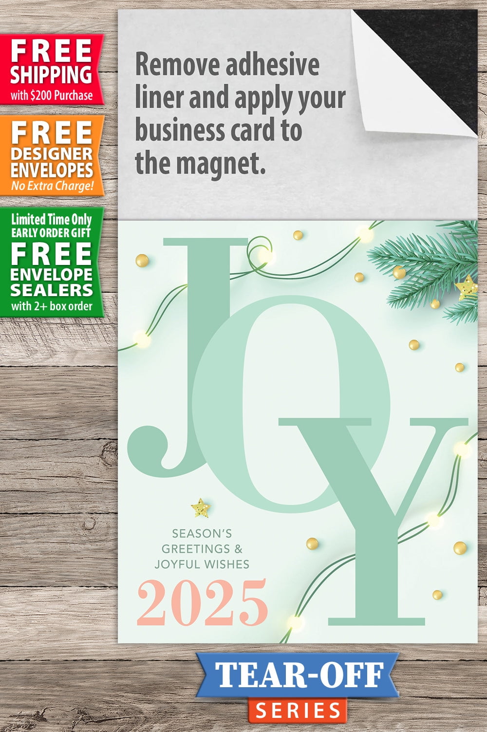 2025 Peel and Stick Magnetic Business Card Calendars, Box of 100 ...