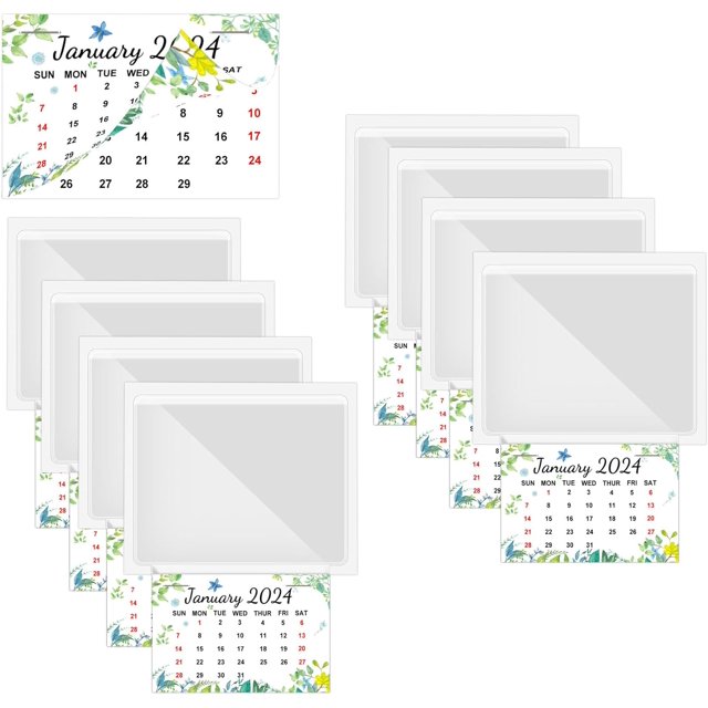 2024 Peel and Stick Calendar Stickers Hanging Mini Calendar Cards ...