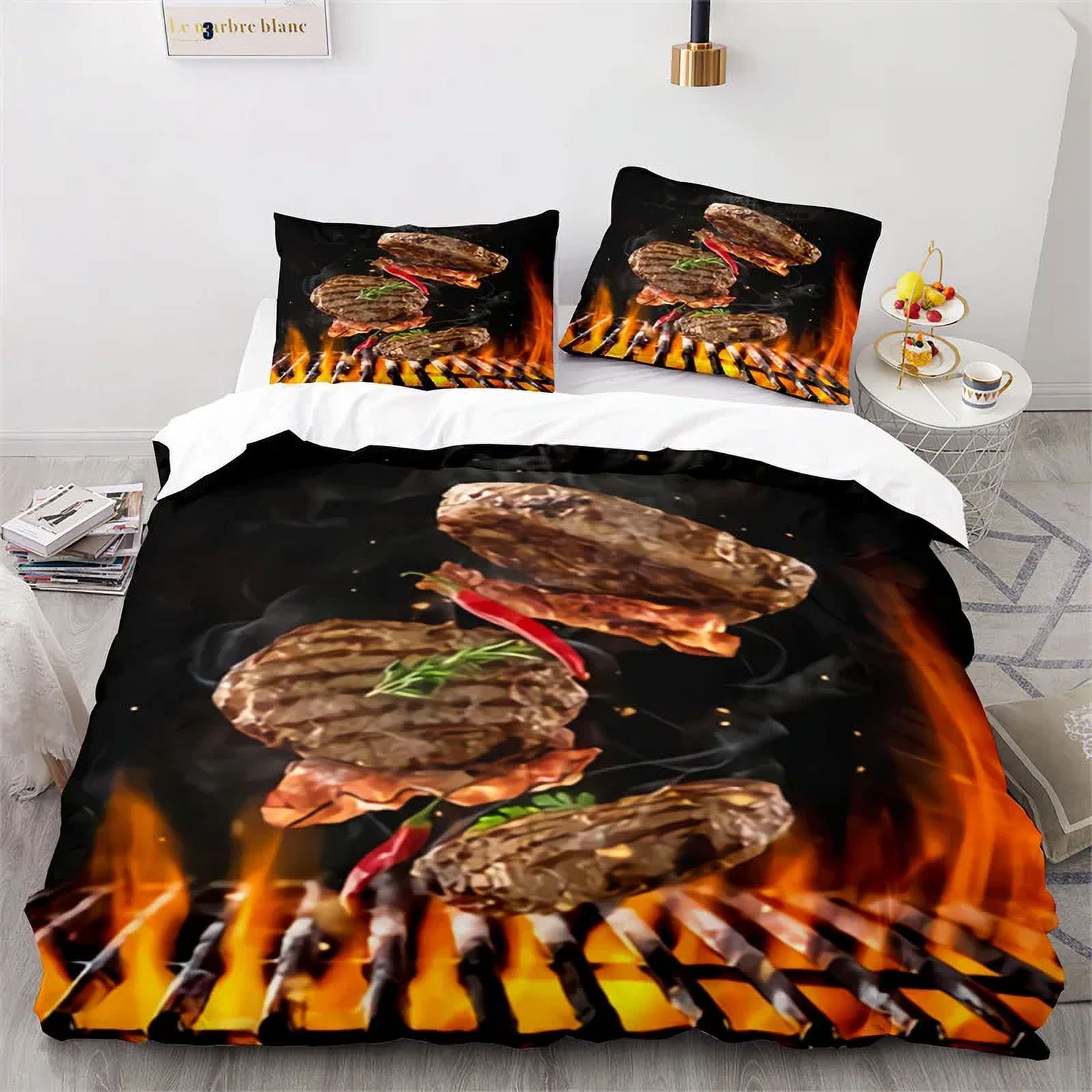 2024 Pizza Duvet Cover Burger Bedding Set Hot Dog French Fries ...