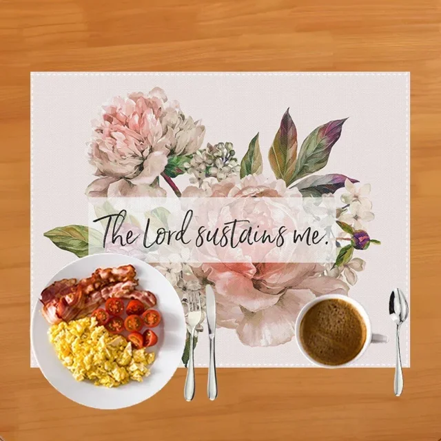 2024 Placemat Bible Verse Print Table Mat for Diner Kitchen Christian ...