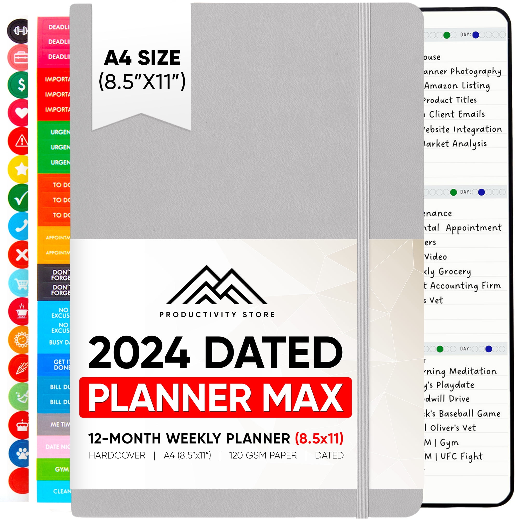 2024 Planner 8.5 x 11 Pro Max - Dated Planner 2024-2024 Calendar 12 ...
