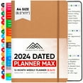 Productivity Store 2024 Planner, 8.5 x 11, Leather, Daily, Weekly, Monthly, A4 - Walmart.com