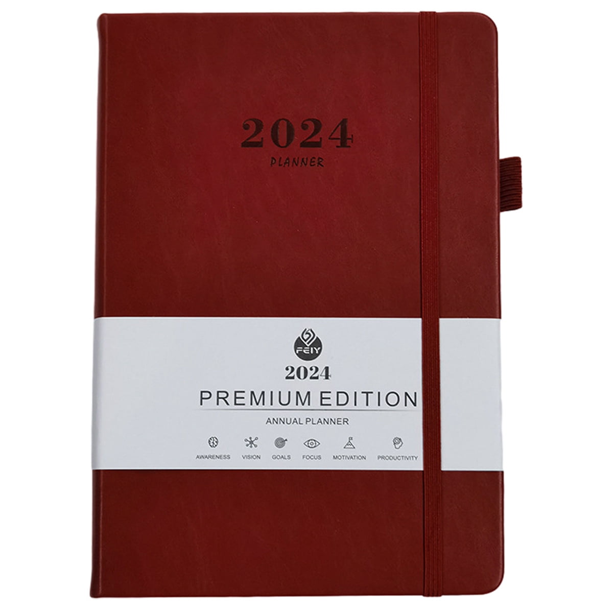 2024 Planner Weekly&Monthly Calendar Book AgendaLeather Daily Planner ...