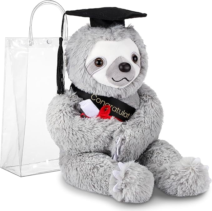 2024 Plush Sloth Graduation Gifts 12'' Stuffed Sloth Animal Toy for ...