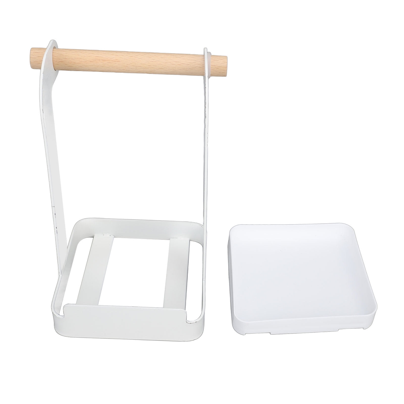 2024 Pot Lid Holder Rack Multifunction Prevent Slip Iron Basin Wood ...