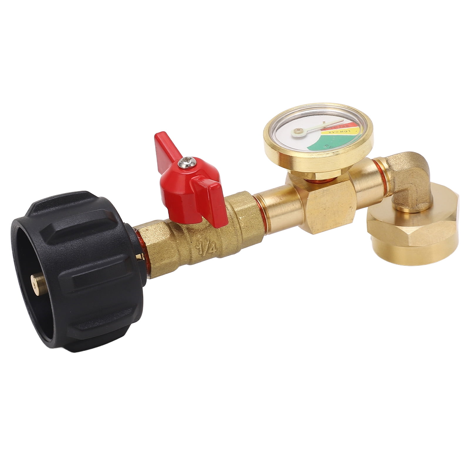 2024 Propane Refill Adapter with Pressure Gauge and On Off Control Valve Gas Elbow Adapter for ...