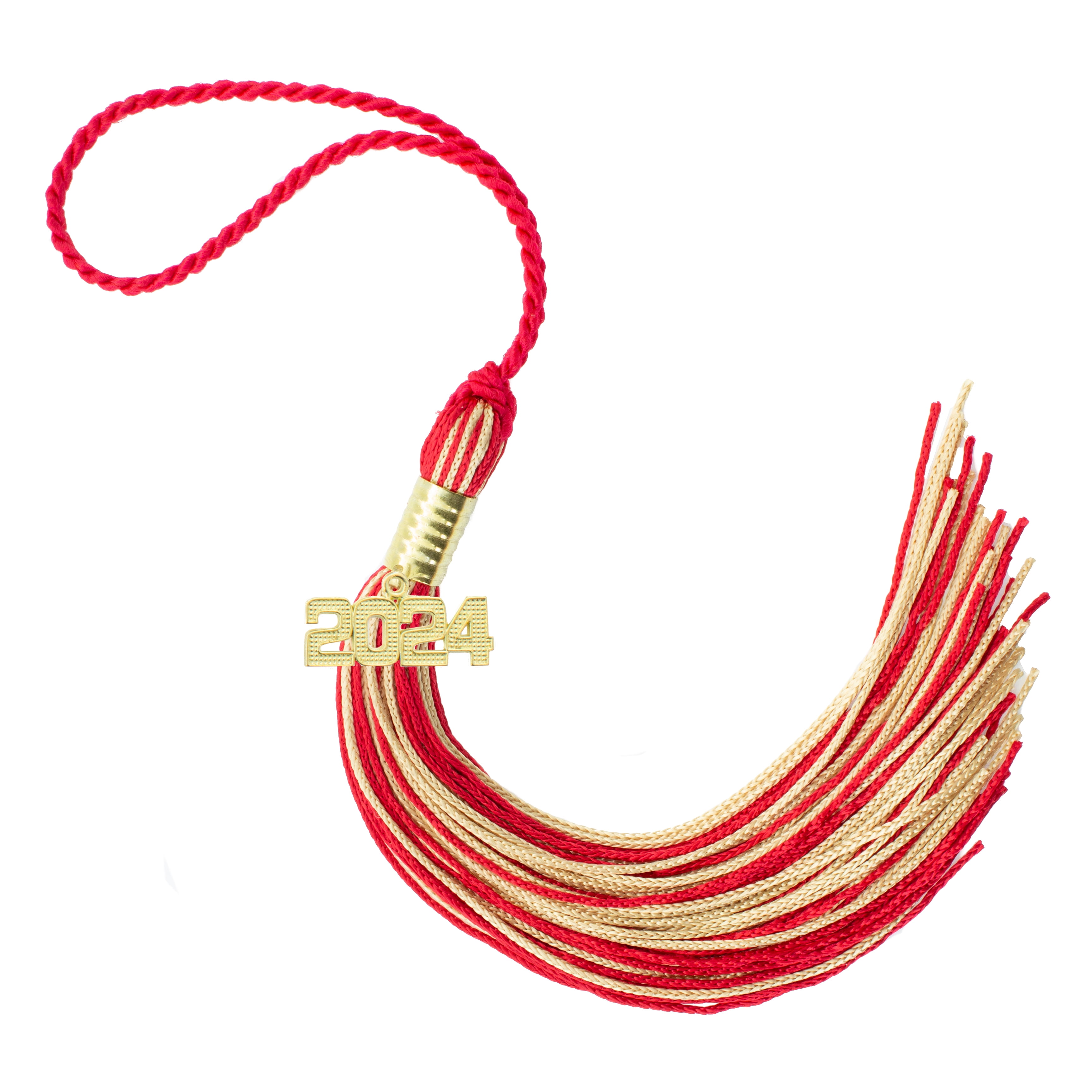 2024 RED / OLDGOLD GRADUATION TASSEL - EVERY SCHOOL COLOR AVAILABLE ...
