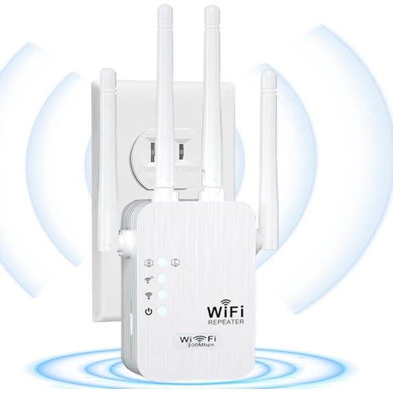 Auzui WiFi Extender Signal Booster for Home, Long Range Up to 9277 sq ...
