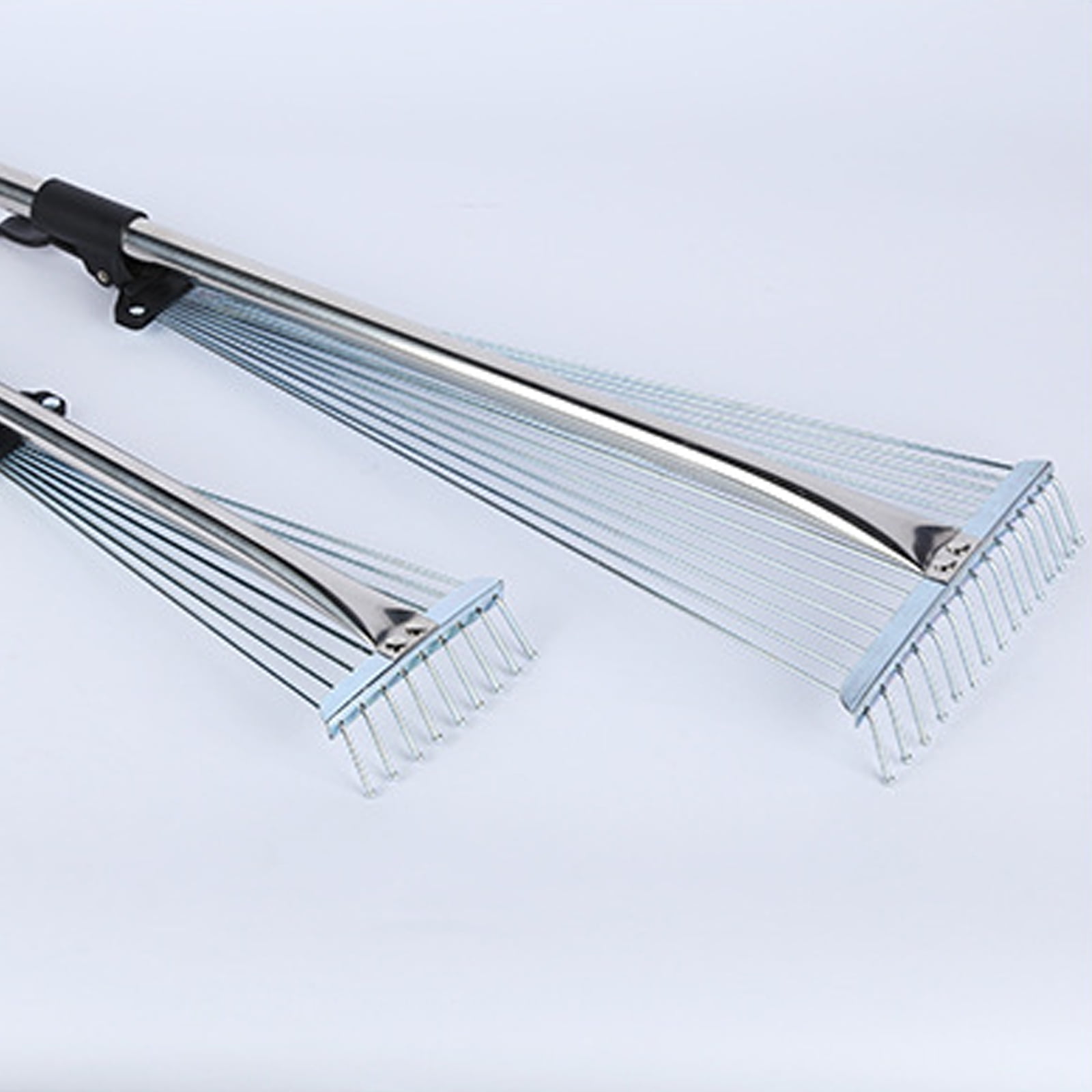 2024 Retractable garden leaf rake wire rake garden rake stainless steel ...