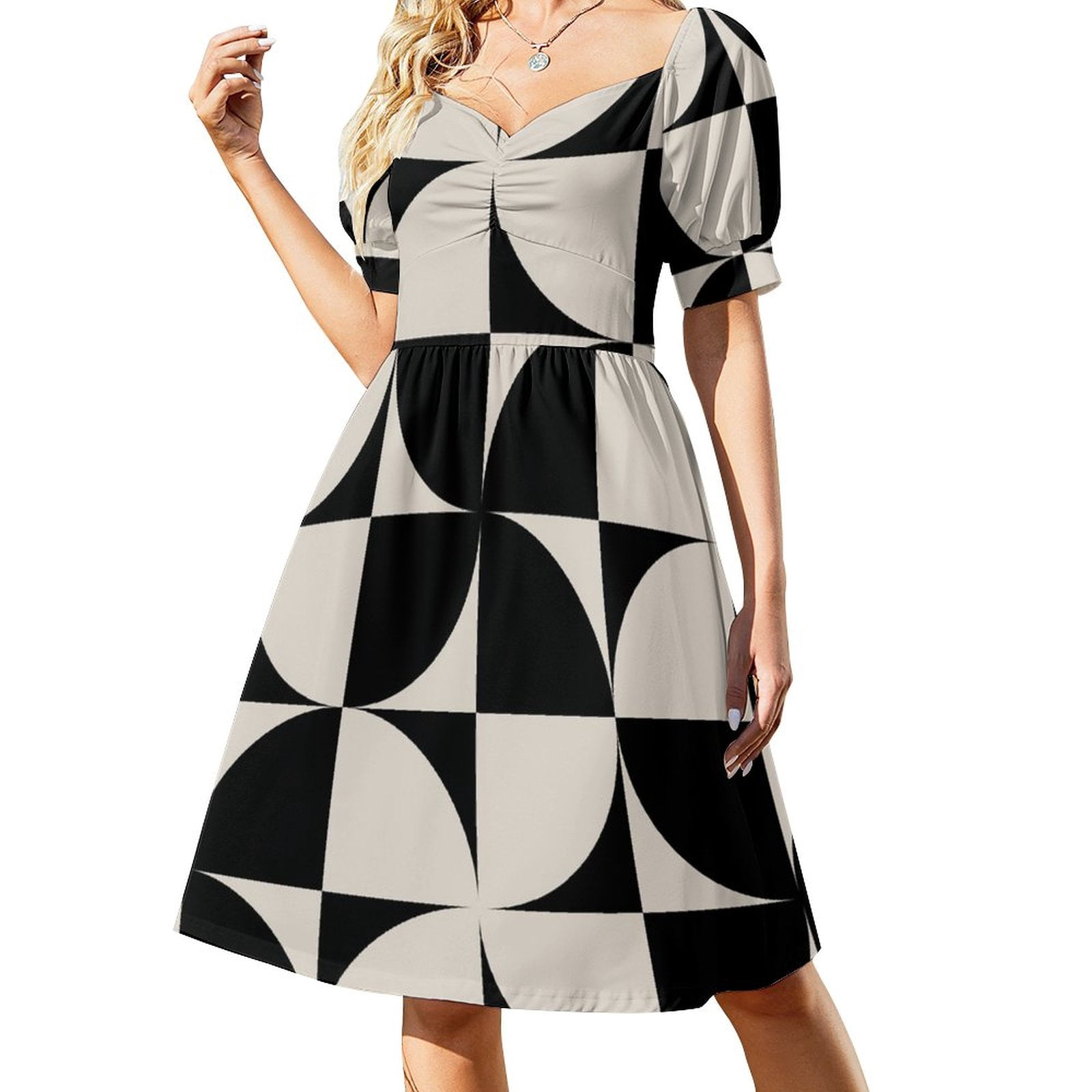 2024 Retro Geometric Pinwheel Pattern 824 Dress ladies dresses for ...