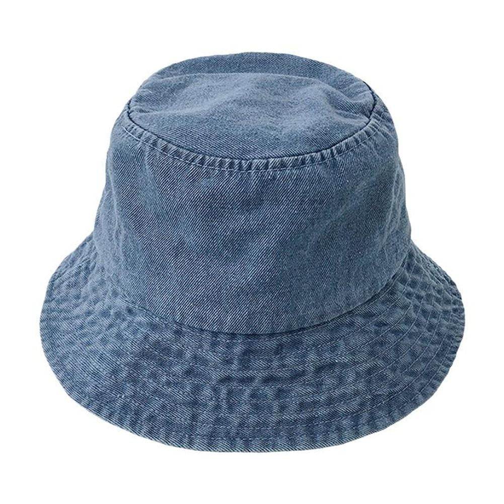 2024-Retro Washed Cowboy Bucket Hat Women Men Wide Brim Spring Summer/s ...