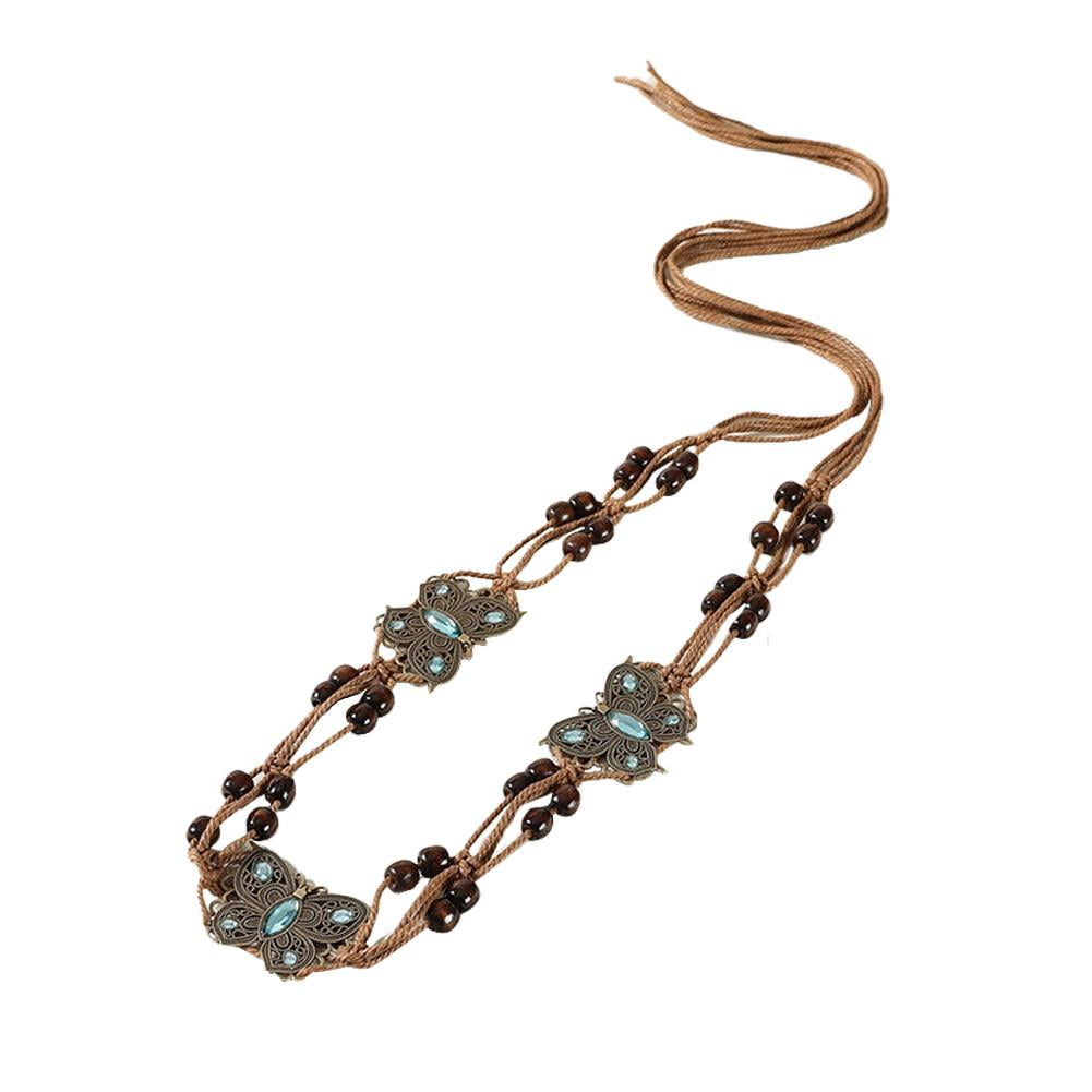 2024-Retro versatile braided waist rope bohemian ethnic decorative ...